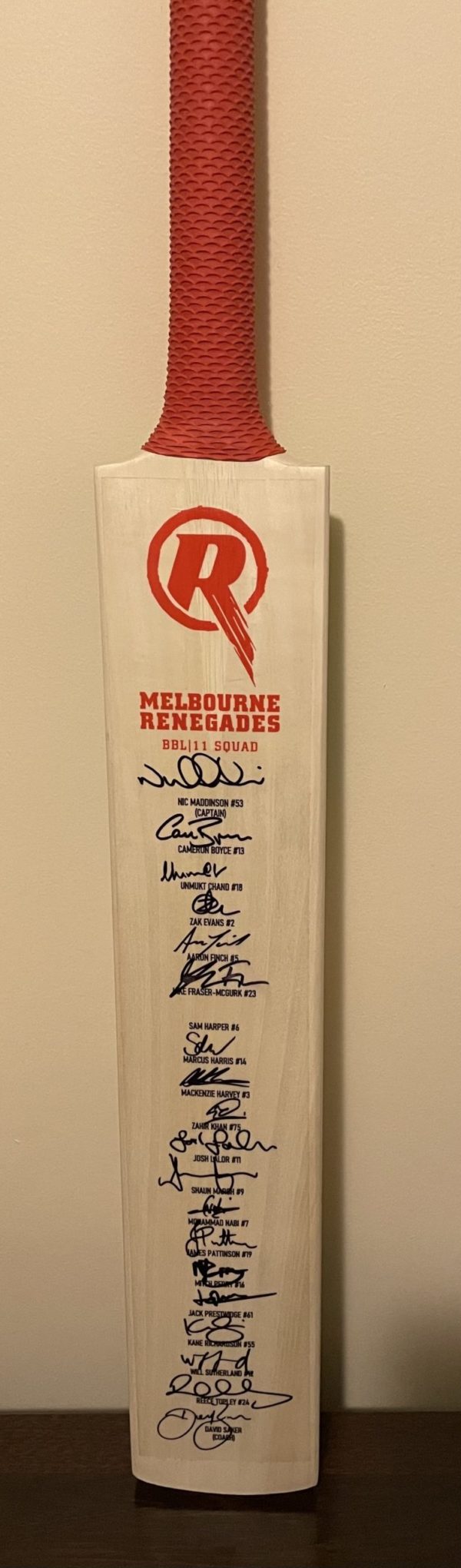 Cricket Bat signed by Melbourne Renegades BBL11 – STEPHIE’S CHOICE ...