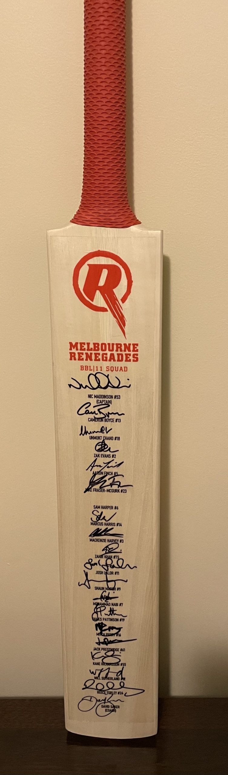 Cricket Bat signed by Melbourne Renegades BBL11 – STEPHIE’S CHOICE ...